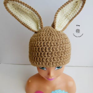 CROCHET PATTERN Easter Bunny Hat Pattern Easy Easter Rabbit Beginner Friendly Pattern PDF ...