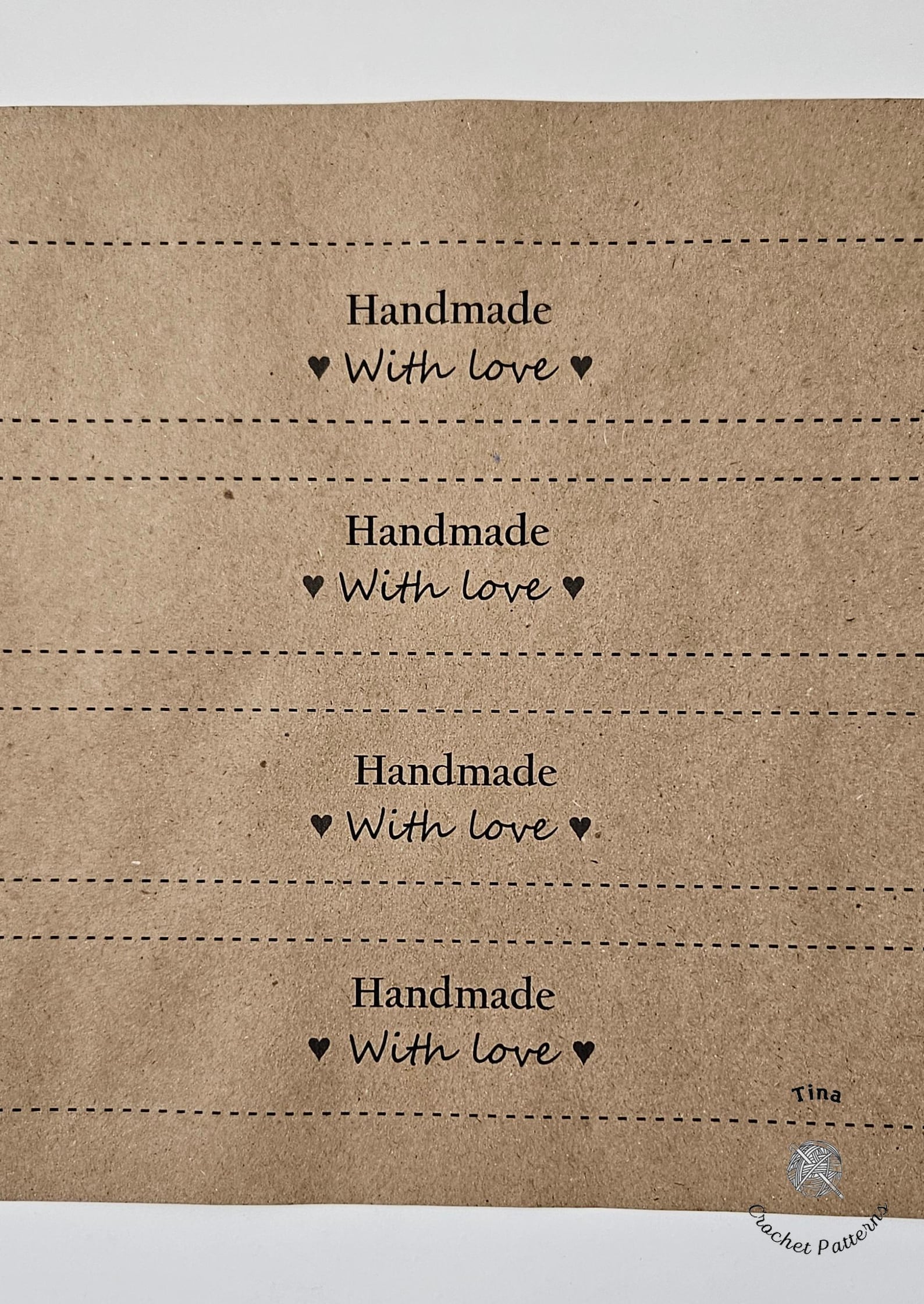 Printable Dishcloth Label, Washcloth Label, Handmade Crochet Tag, Knit ...