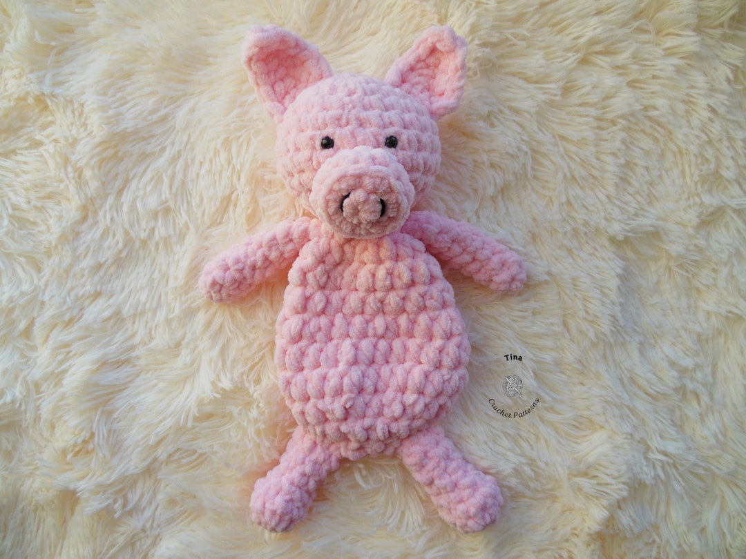 CROCHET PATTERN Piglet Lovey, Cute Piglet Pattern, Crochet Plushie ...