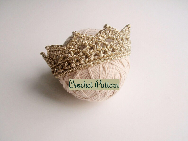 CROCHET PATTERN Princess Crown Tiara PDF | Sizes From Baby to Adult - Etsy