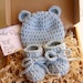 CROCHET PATTERN - Bear Baby Hat and Booties Set | Newborn Photo Prop ...