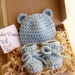 CROCHET PATTERN - Bear Baby Hat and Booties Set | Newborn Photo Prop ...