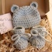 CROCHET PATTERN - Bear Baby Hat and Booties Set | Newborn Photo Prop ...