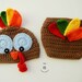 CROCHET PATTERN Turkey Baby Hat and Diaper Cover Set Thanksgiving Day ...