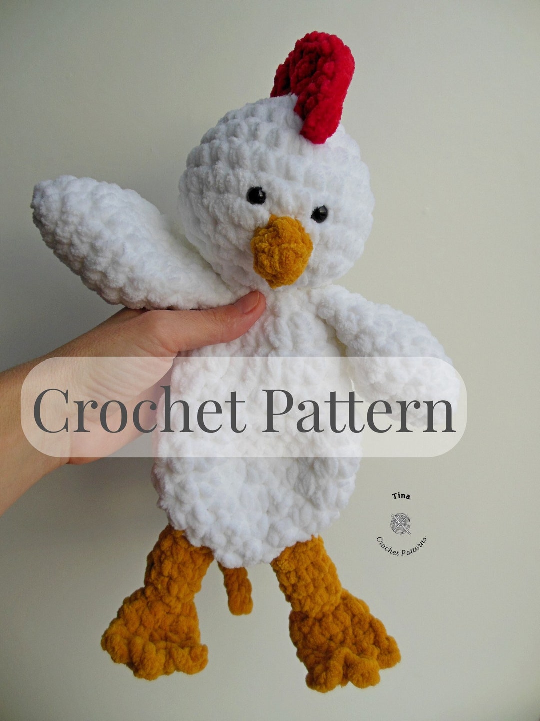 CROCHET PATTERN Chicken Lovey, Cute Chicken Pattern, Bird Plushie ...
