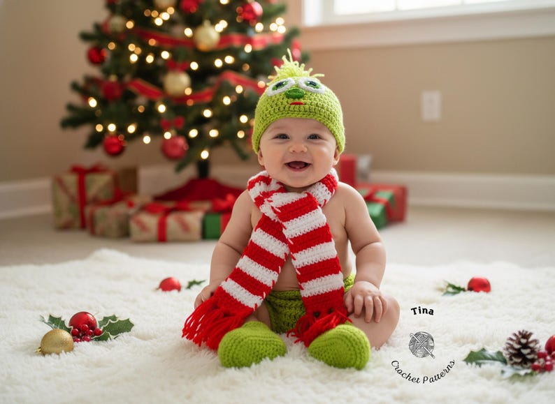 CROCHET PATTERN Baby Thief Outfit: Hat, Scarf, Diaper Cover, Booties ...