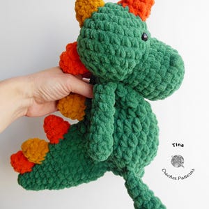 CROCHET PATTERN - Dinosaur Lovey, Dinosaur Snuggler, Crochet Stuffed ...