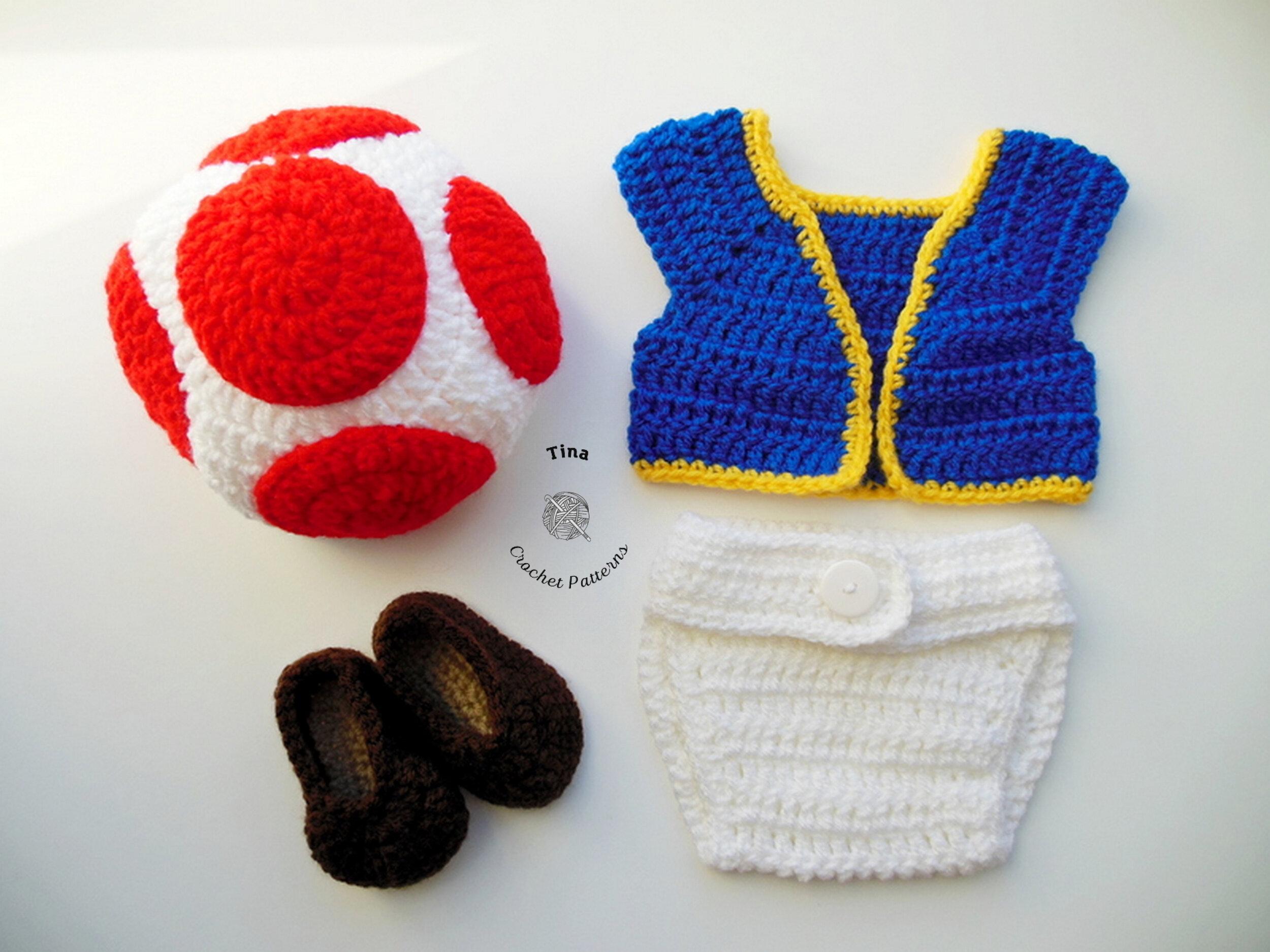 CROCHET PATTERN | Baby Toad Outfit: Hat, Vest, Diaper Cover, Shoes ...