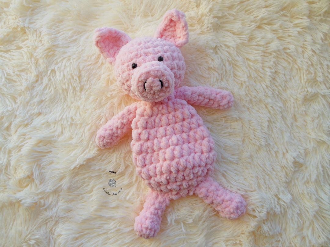 CROCHET PATTERN Piglet Lovey, Cute Piglet Pattern, Crochet Plushie ...
