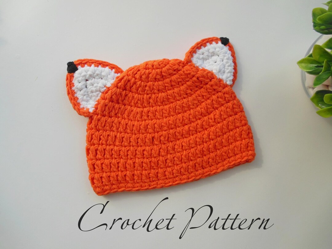 CROCHET PATTERN - Fox Hat | Crochet Fox Beanie | Baby Halloween Hat ...