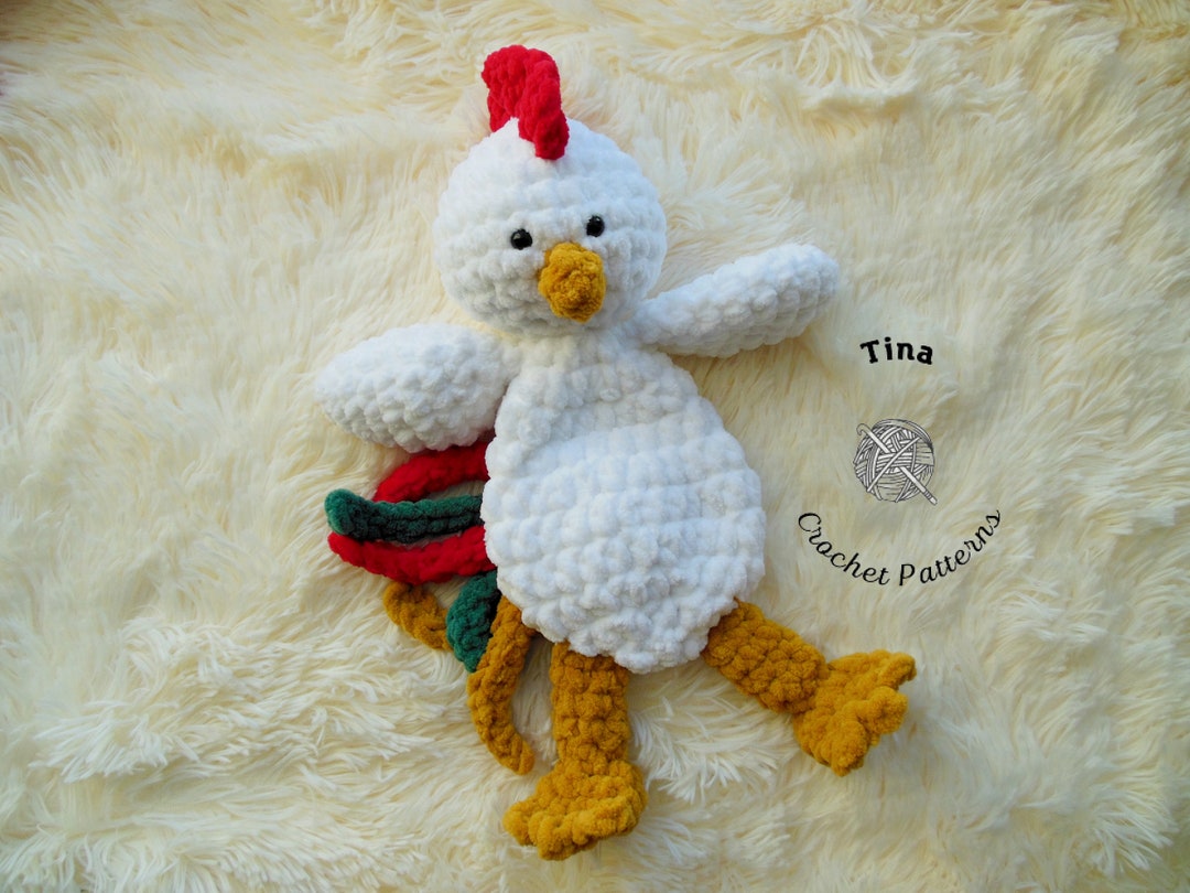 CROCHET PATTERN Chicken Lovey Snuggle Stuffed Bird Design Cute ...