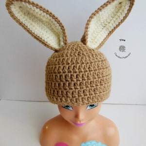 Bunny Hat CROCHET PATTERN Rabbit Hat Crochet Easter Bunny Hat Crochet Halloween Hat Crochet ...