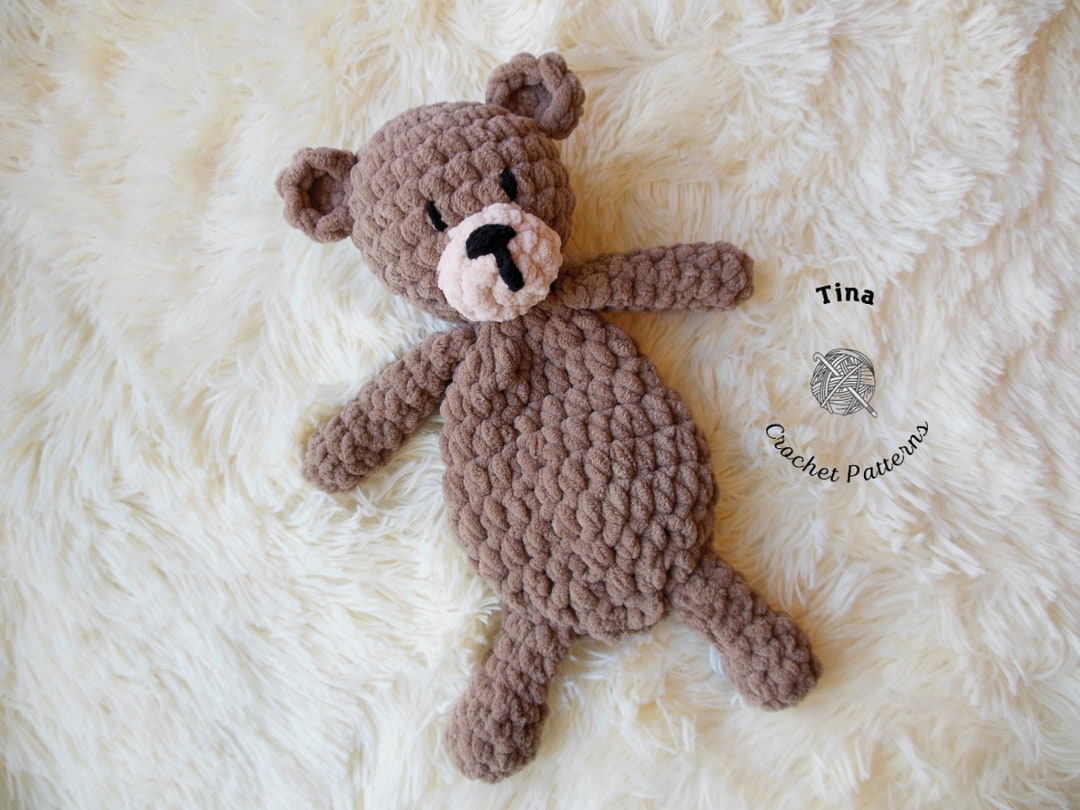 CROCHET PATTERN | Teddy Bear Lovey, Easy Amigurumi Plush Toy (PDF ...