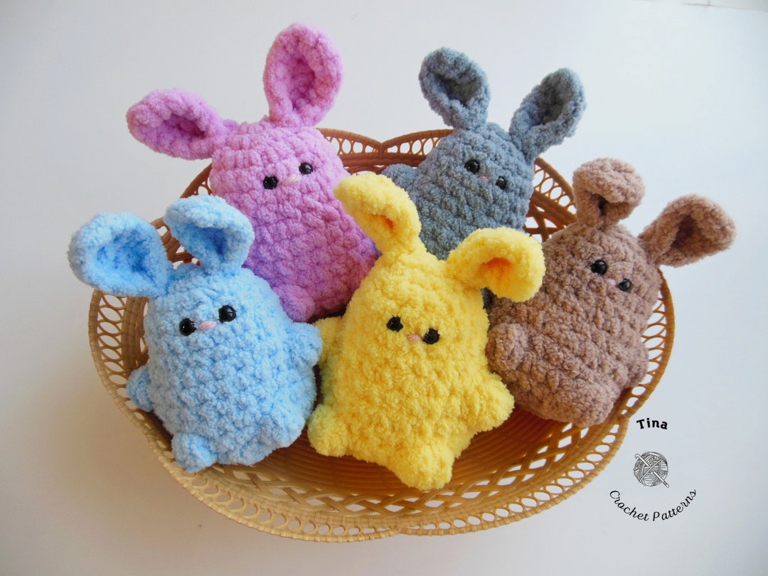 CROCHET PATTERN No Sew Mini Bunny, Crochet Stuffed Animal Design, Bunny ...