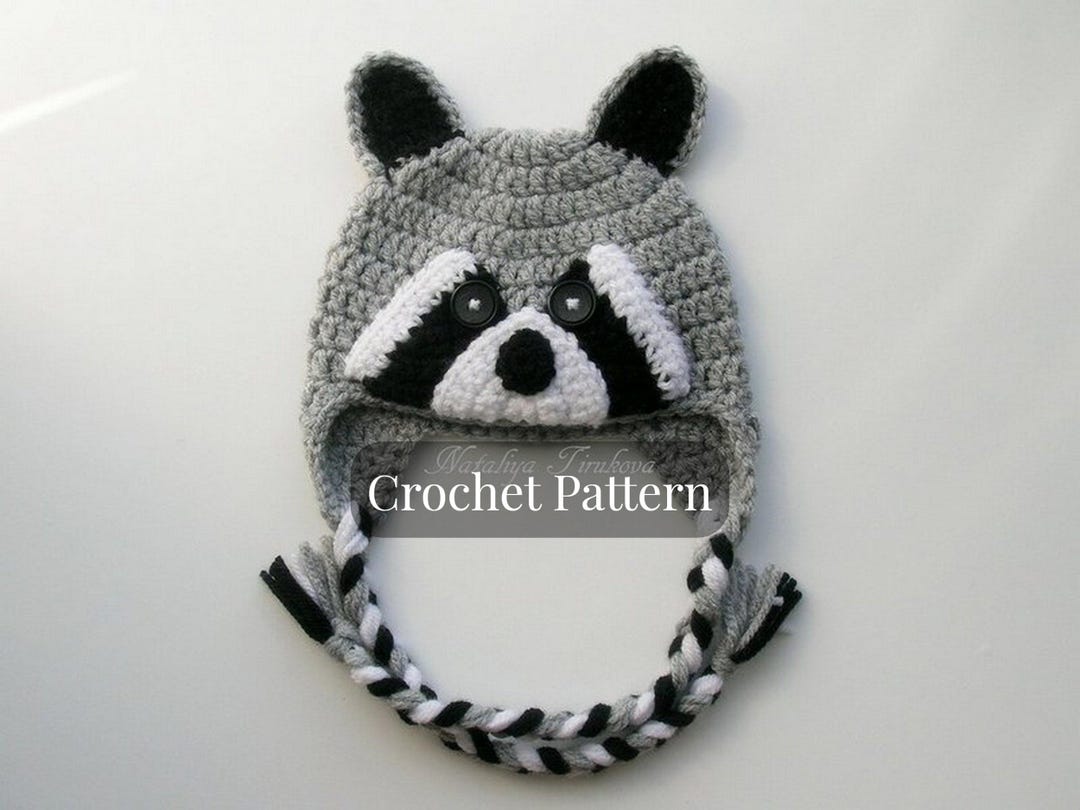 CROCHET PATTERN - Raccoon Hat | Crochet Halloween Hat | Crochet Animal ...