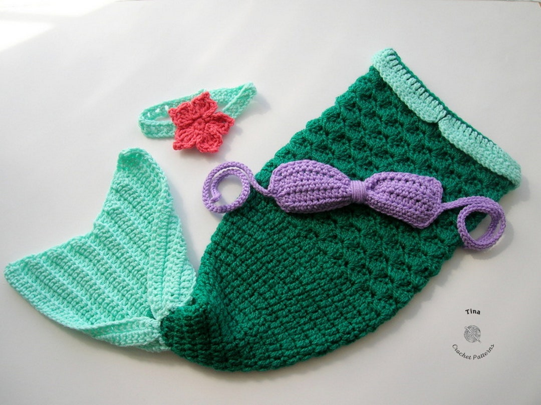 CROCHET PATTERN Baby Mermaid Set Mermaid Tail (Download Now) - Etsy