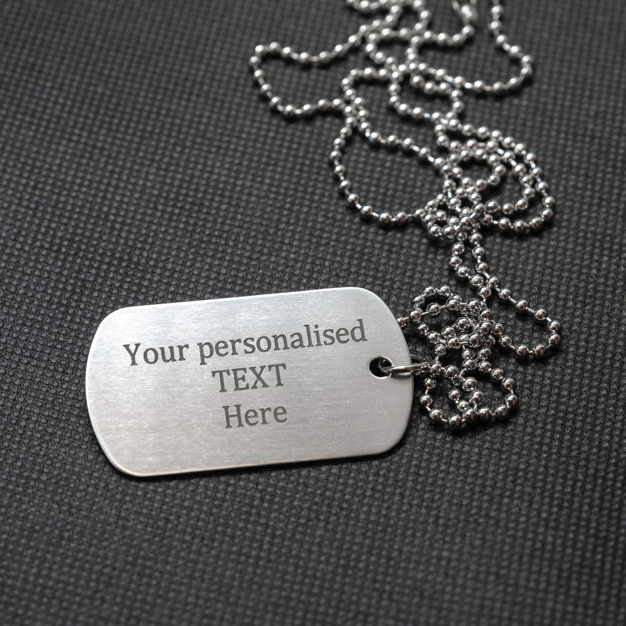 Personalised Aluminium Military Army Dog Tags Personalized ID | Etsy UK