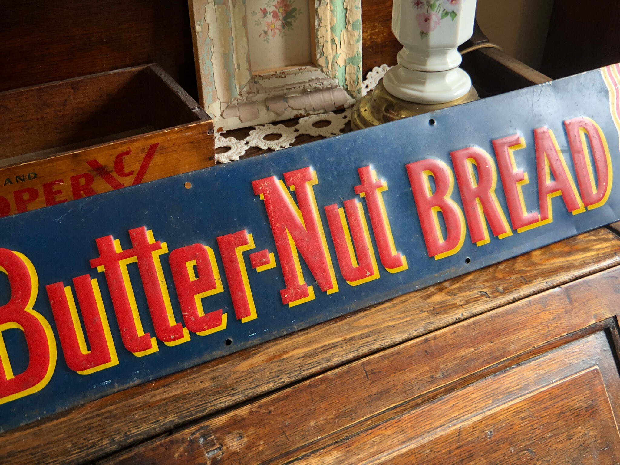 Vintage Butter-nut Bread Metal Advertising Sign Embossed - Etsy
