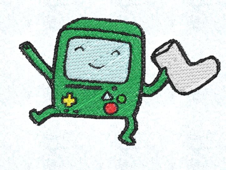 BMO - Embroidery Design File ONLY - Inspired to "adventure Time ...