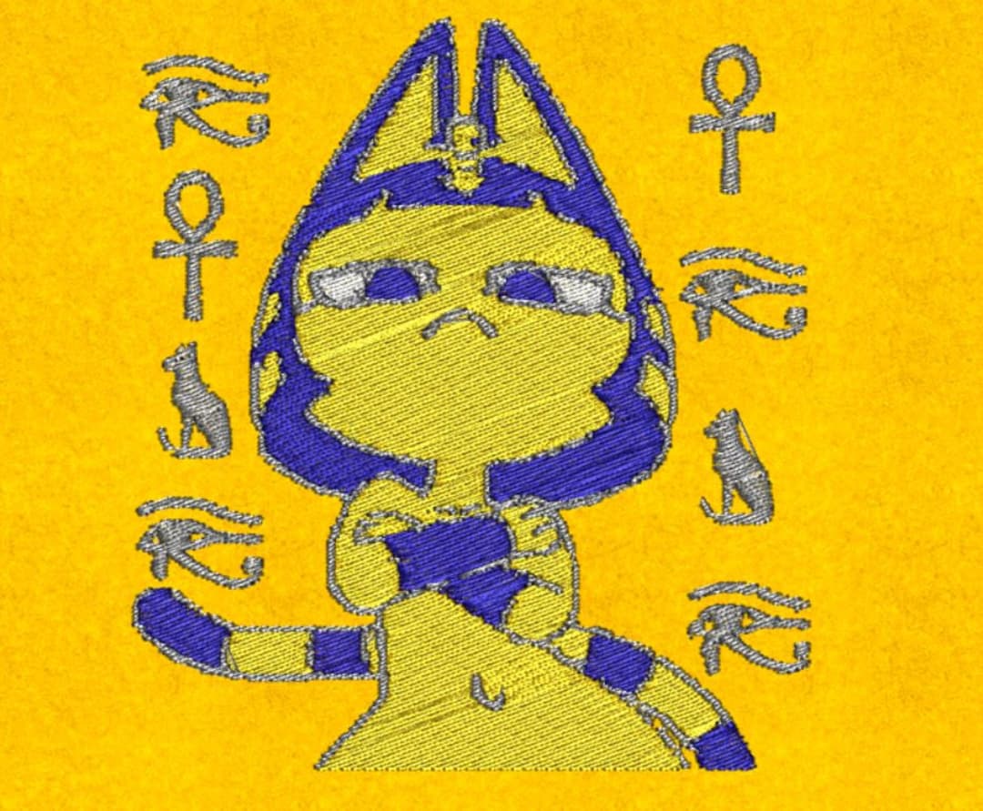 Ankha Cat Dancing - Embroidery File Design ONLY - Inspired to "anime ...