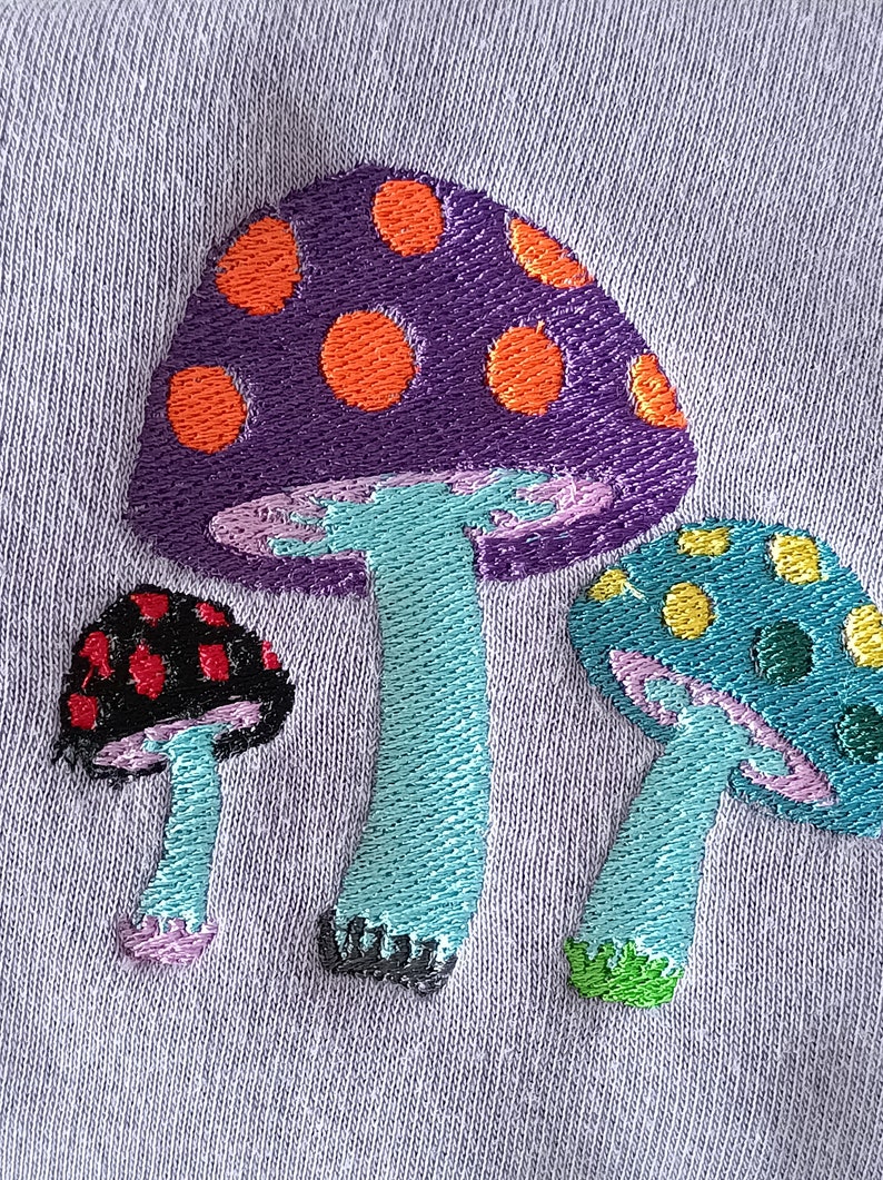 Purple Mushroom - Embroidery Design FILE ONLY -compatible Brother ...