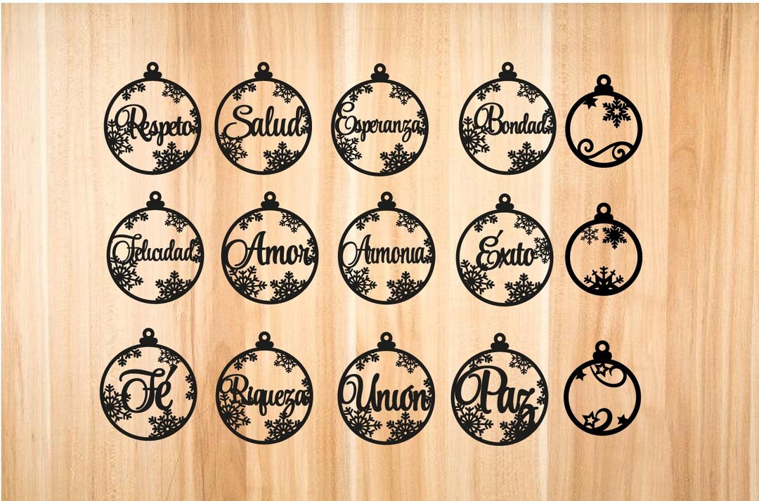 Esferas Navideñas , Esferas Mdf, Dxf,eps,corte Láser, Esferas Router ...