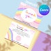 Canva Thank You Card Template - Rainbow - Canva Order Card - Editable ...