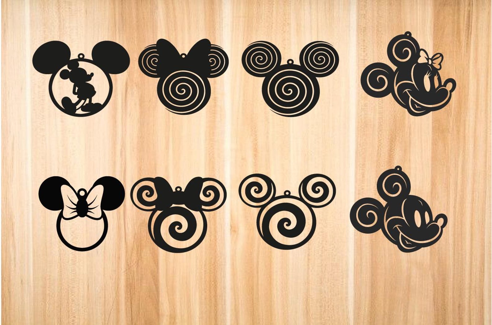 Esferas navideñas Mickey Mouse 32pzas, esferas mdf, dxf,pdf,eps,corte ...