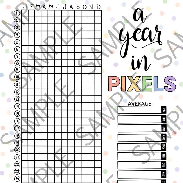 A Year in Pixels - Etsy