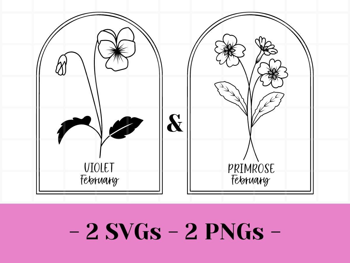 February Birth Month Flower SVG | Birth Flower Svg | Wildflower Svg ...