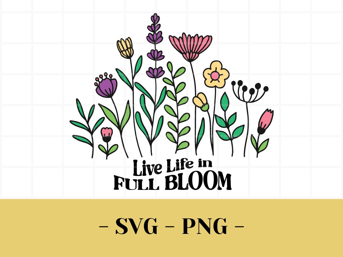 Wildflower SVG | Wildflower PNG | Full Bloom Svg | Floral Svg ...