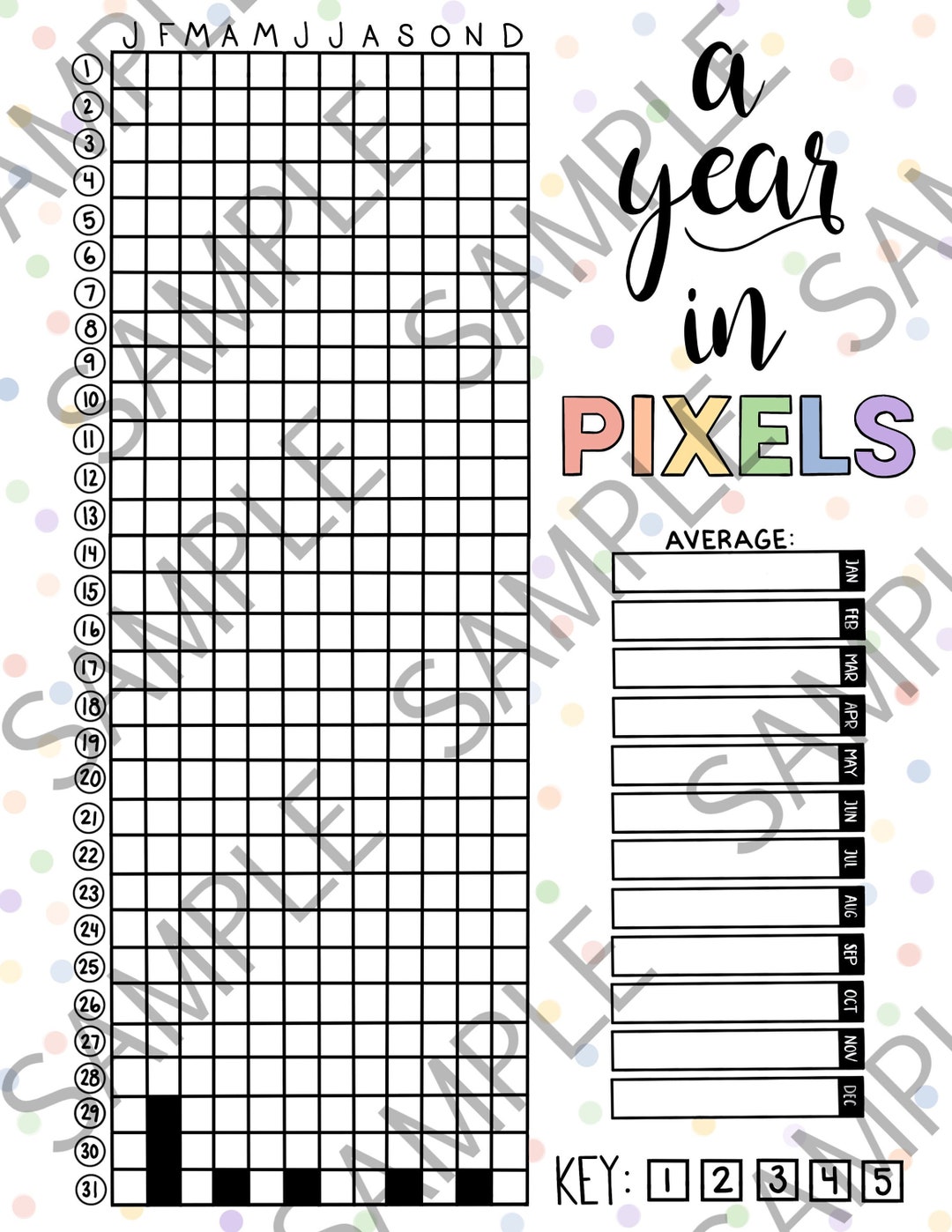 PDF A Year in Pixels Journal Digital Download Printable - Etsy