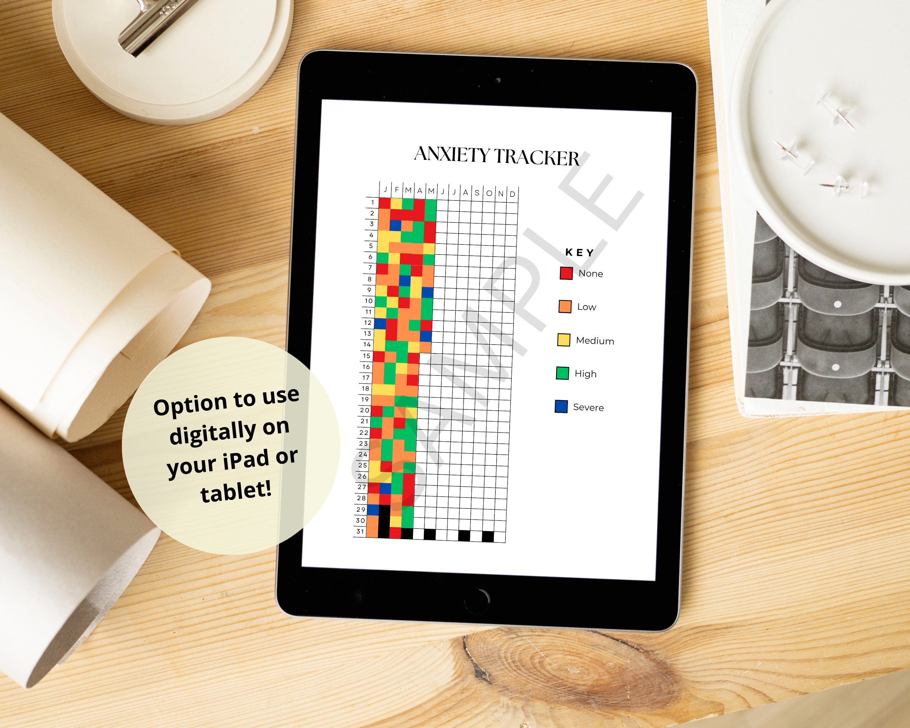 Anxiety Tracker Printable Mental Health Tracker Wellness Journal Mood ...