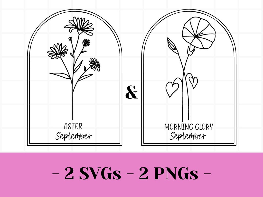 September Birth Month Flower SVG | Birth Flower Svg | Wildflower Svg ...