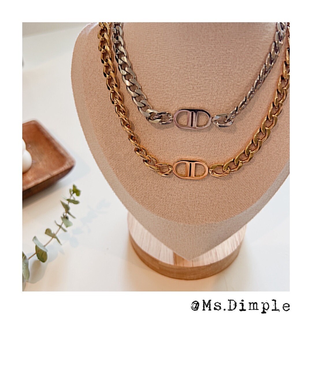 Luxury Statement Chain Link 18k Gold Plated Gold/silver Dainty Necklace ...
