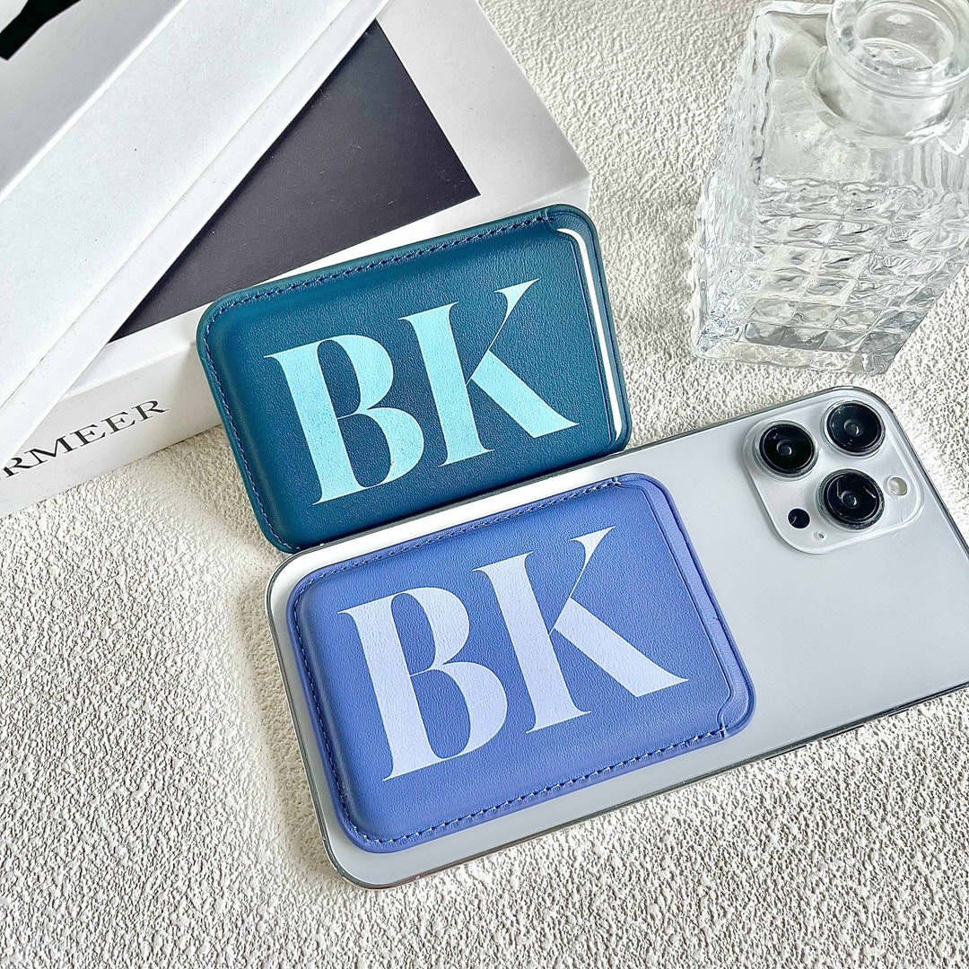 Magsafe Wallet Personalized, Personalized Monogram Initial Phone Wallet ...