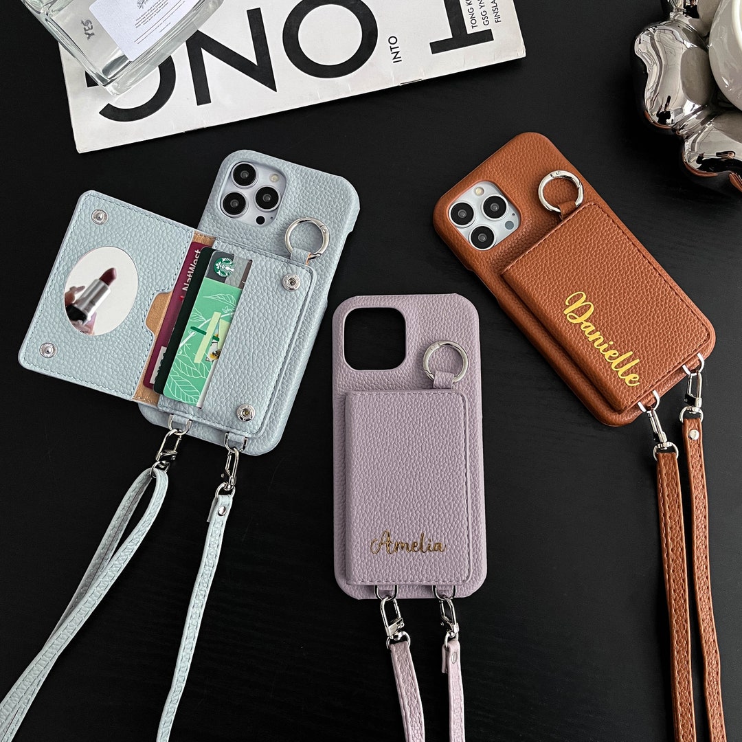 IPhone 17 Custom Card Wallet Leather iPhone Case, Personalized ...