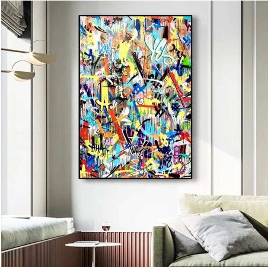 Abstract Graffiti Art Boy Canvas Painting Abstract Modern Prints and ...