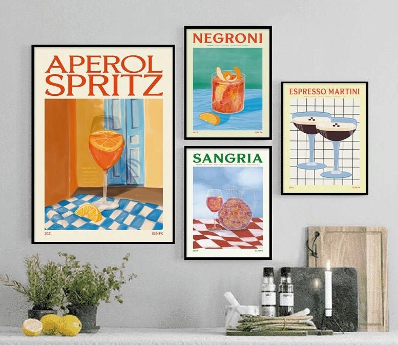 Aperol Spritz Only Cartoon Fruit Juice Aperol Spritz Posters and Print ...