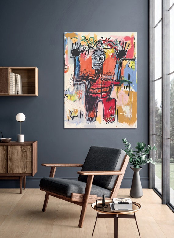 Black King Hands up Street Art on Canvas Wall Decor | Etsy