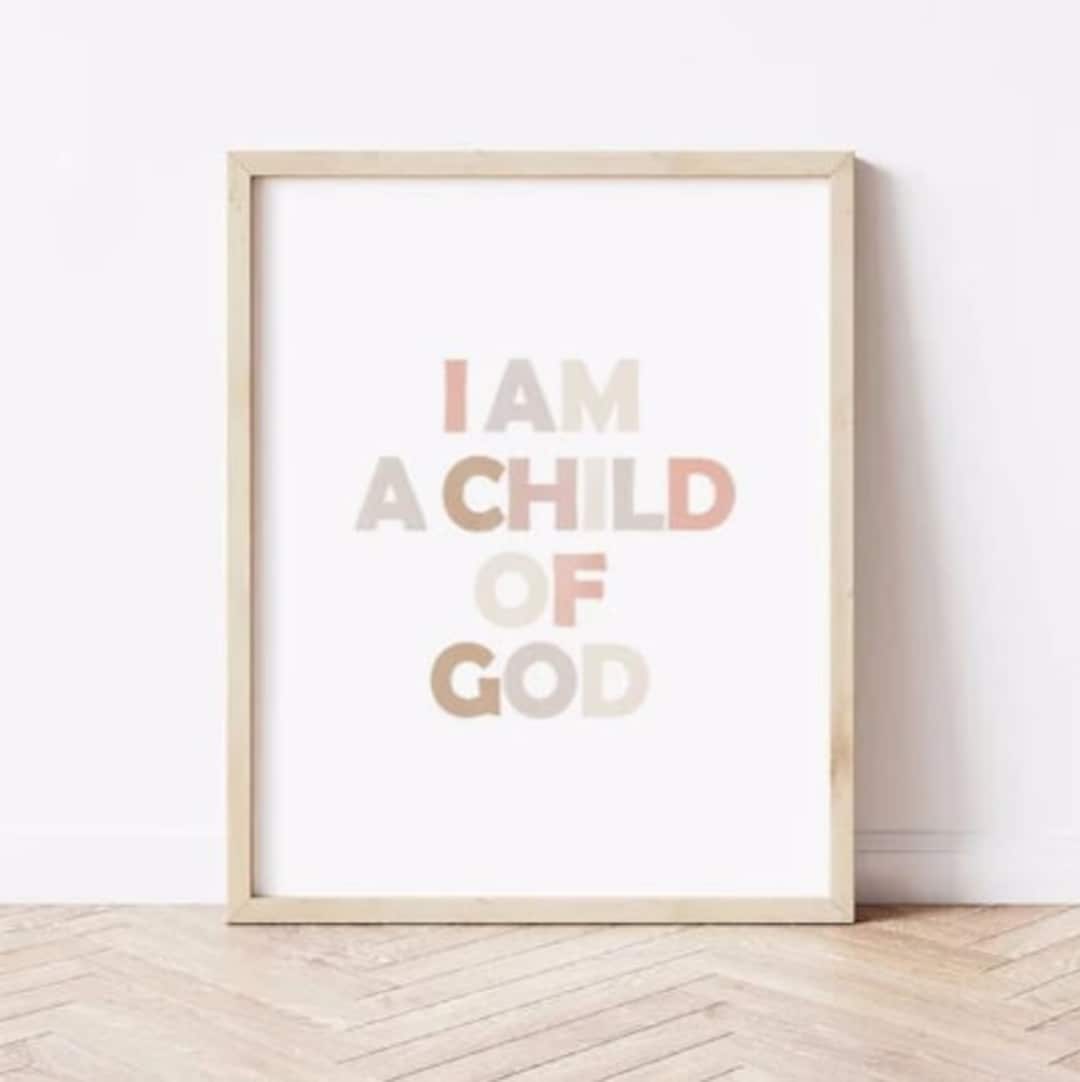 I Am A Child of God Jesus God Holy One Nativity Scene Canvas Print Wall ...