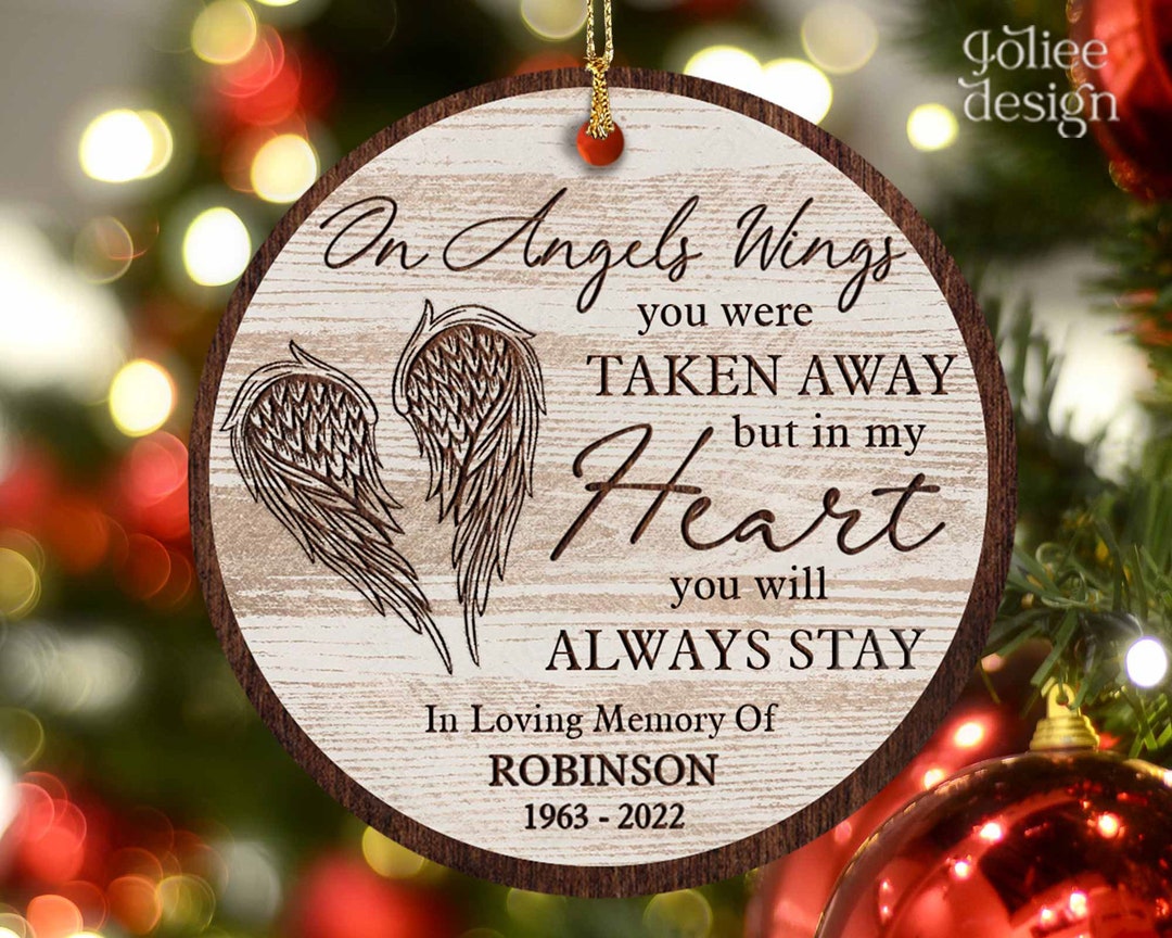 Loss of Father Memorial Christmas Ornament Personalized in - Etsy