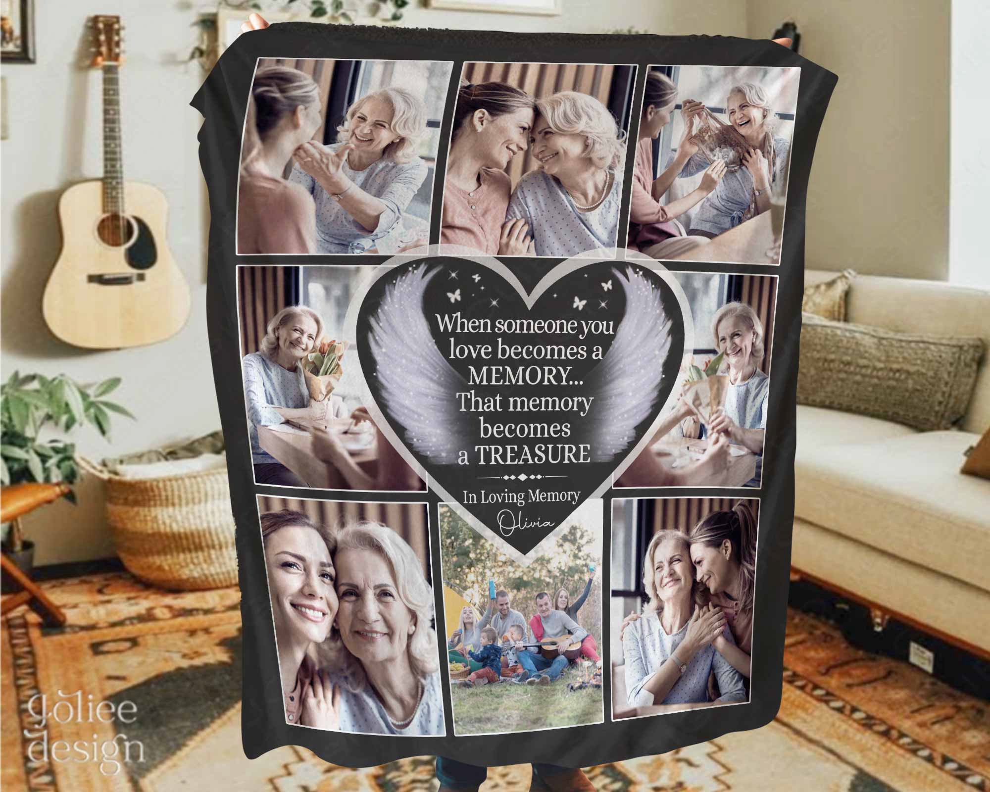Personalized Memorial Blankets With Pictures Of Loss Of