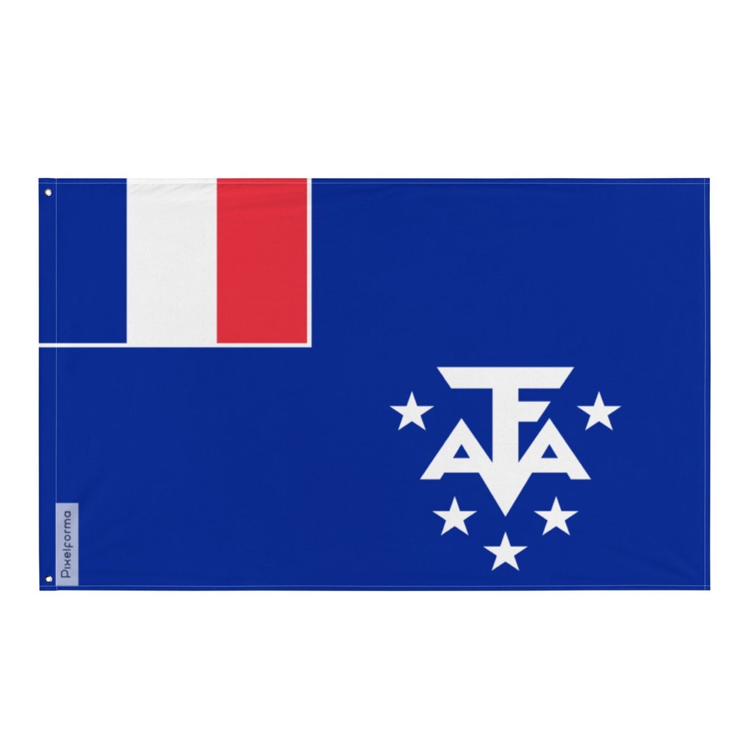 French Antarctica Flag in Multiple Sizes 100% Polyester Print - Etsy