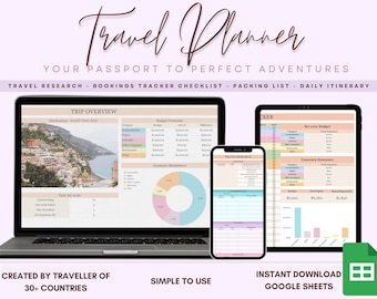 Travel Planner Digital Travel Planner for Travel Itinerary Digital ...