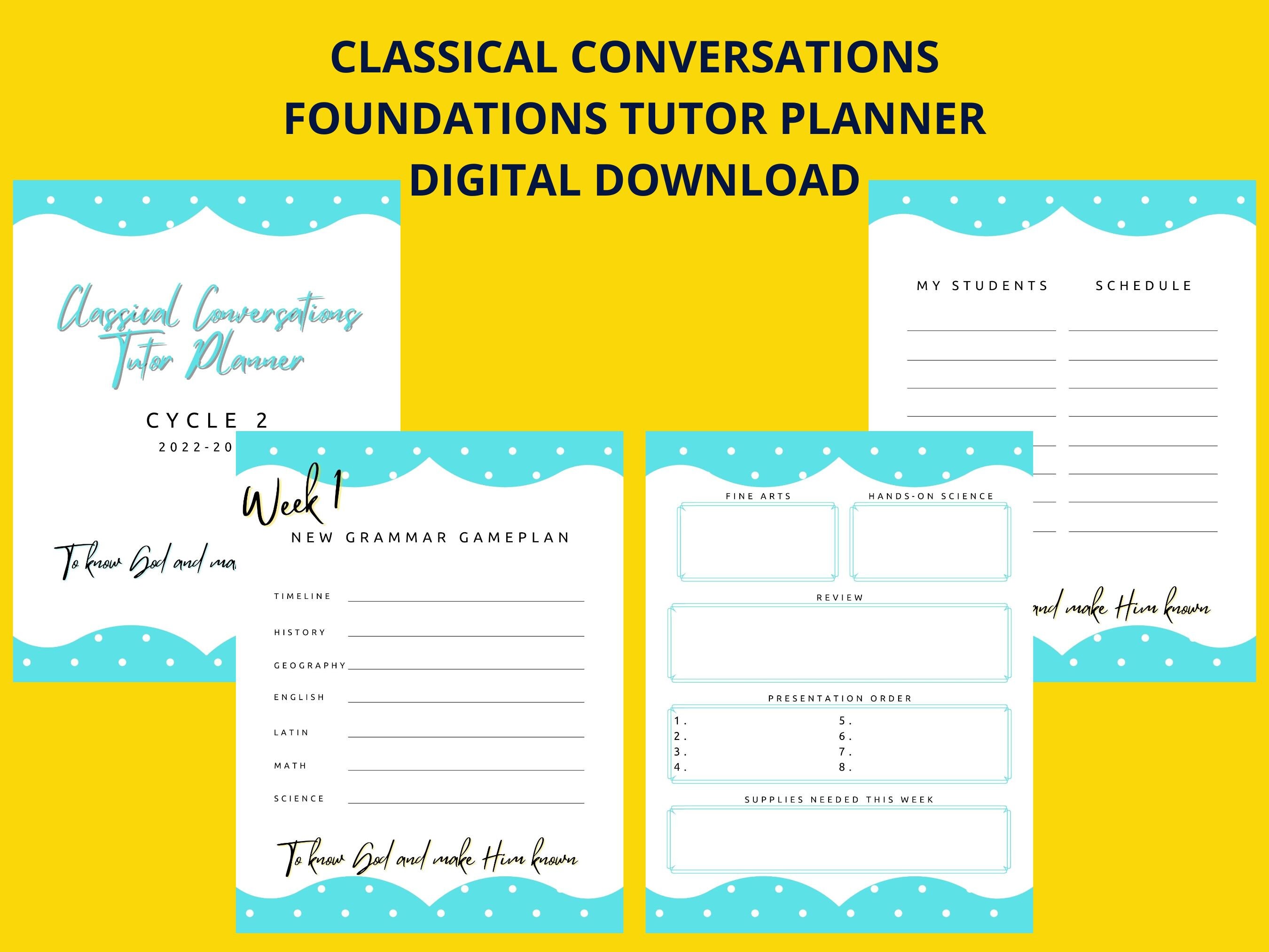 CC Foundations Tutor Lesson Planner Aqua Dots Theme digital Download - Etsy