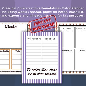 Classical Conversations Instant Download Foundations Tutor - Etsy