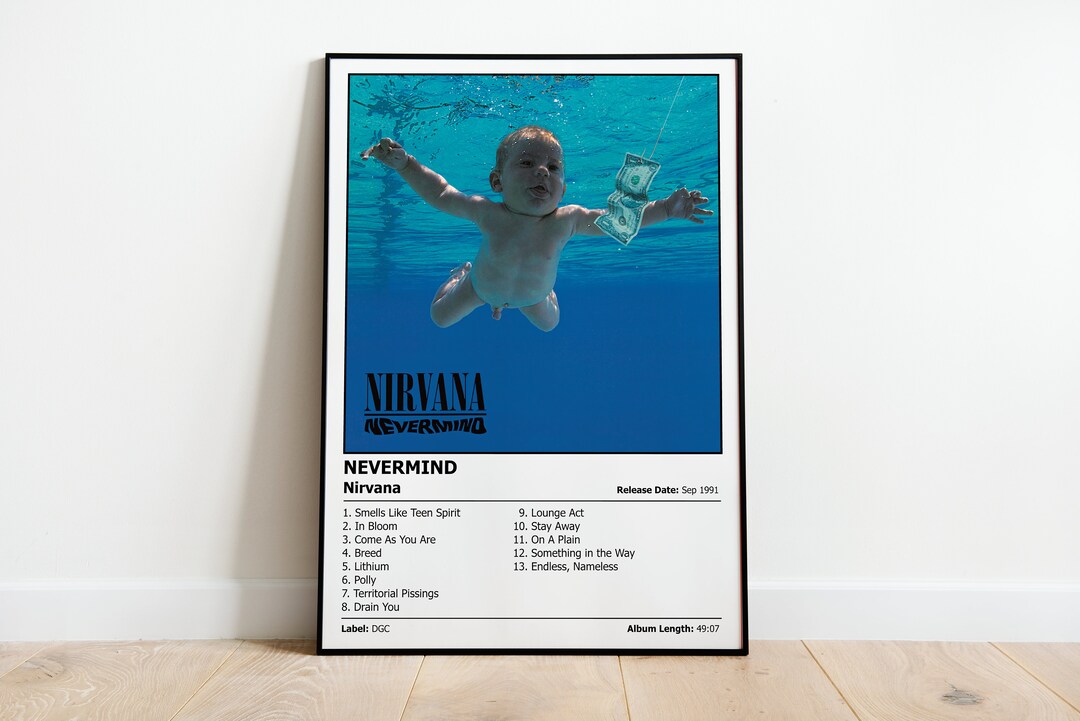 NIRVANA Nevermind Album Cover Print Poster Wall Art - Etsy UK