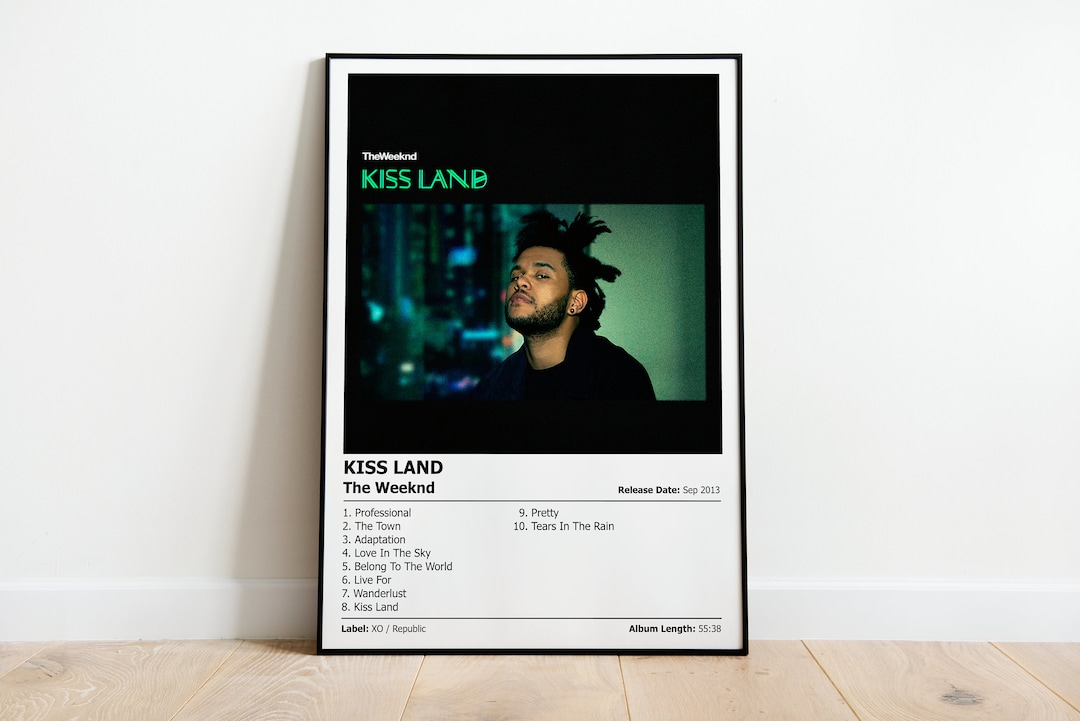 THE WEEKND Kiss Land Album Cover Print Poster Wall Art Artwork A4, A3 ...