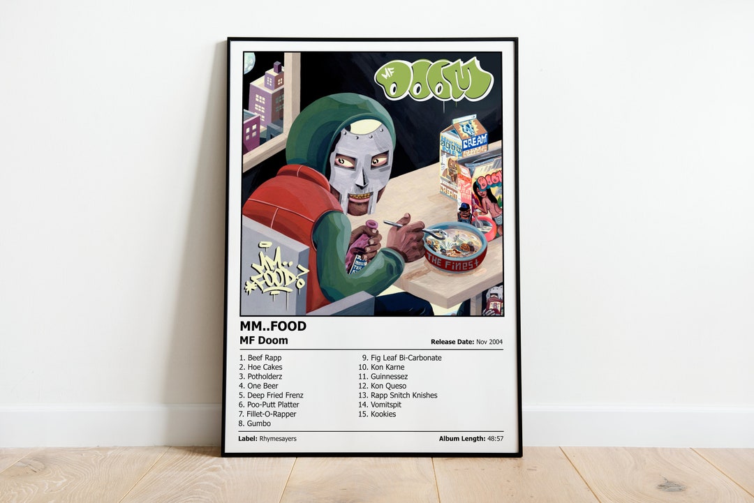 MF DOOM Mm..food Album Cover Print Poster Wall Art Artwork A4, A3, A2 ...